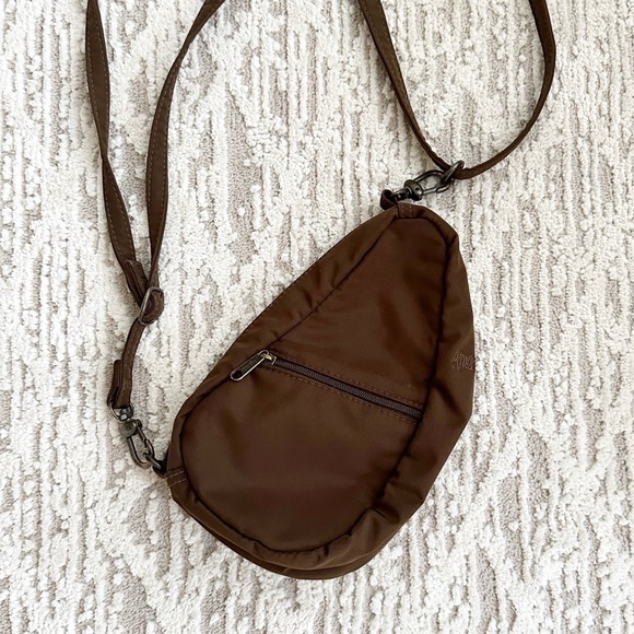 Ameribag | Bags | Ameribag Mini Brown Nylon Sling Bag Crossbody | Poshmark